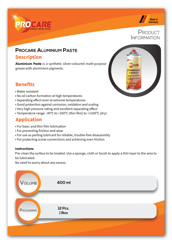 ALUMINIUM PASTE - Procare Lubricants