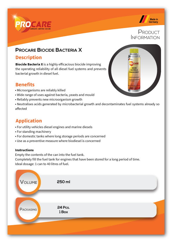 BIOCIDE BACTERIA X - Made in Germany